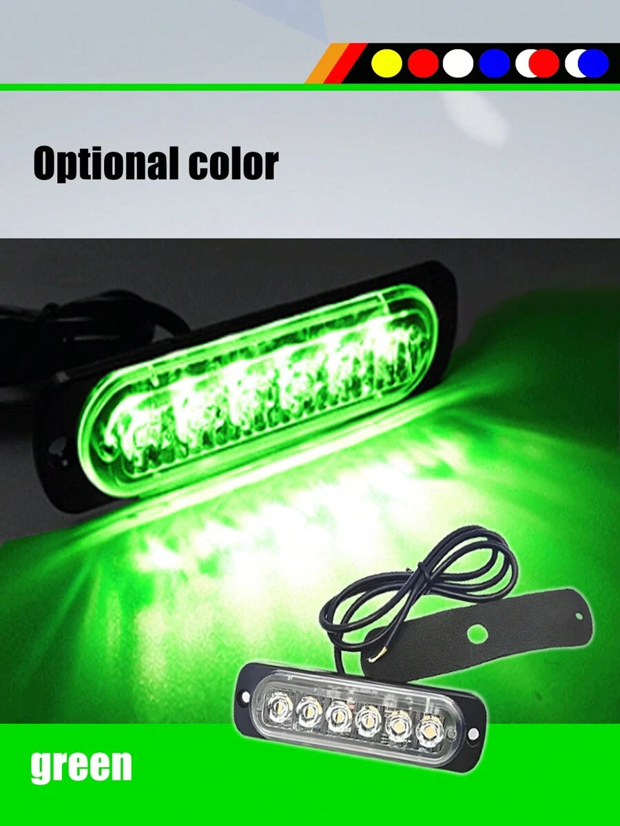 1pc High Brightness 6-led Truck Border Light, Dual-color Flash Multi ...