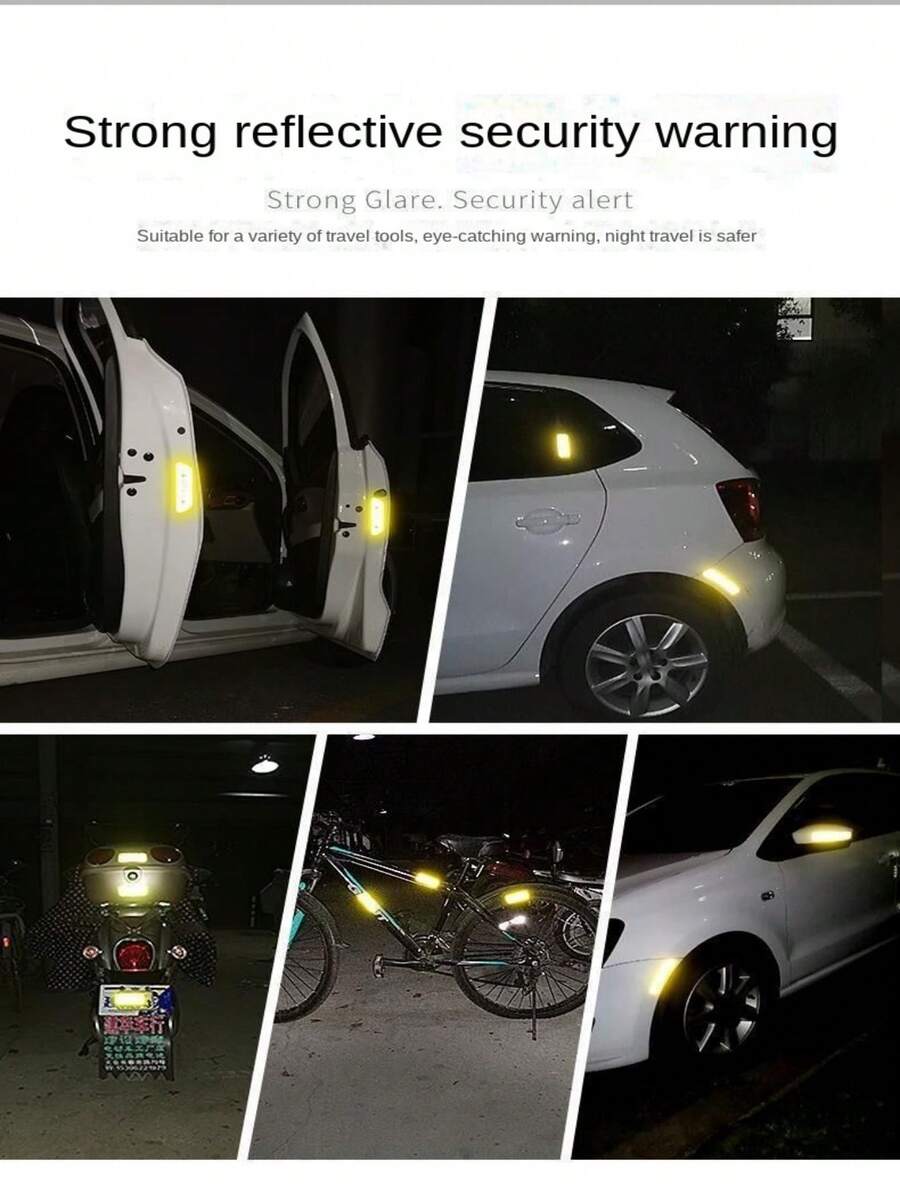 Car Reflective Strip Stickers, Self-Adhesive, Night Warning, For ...