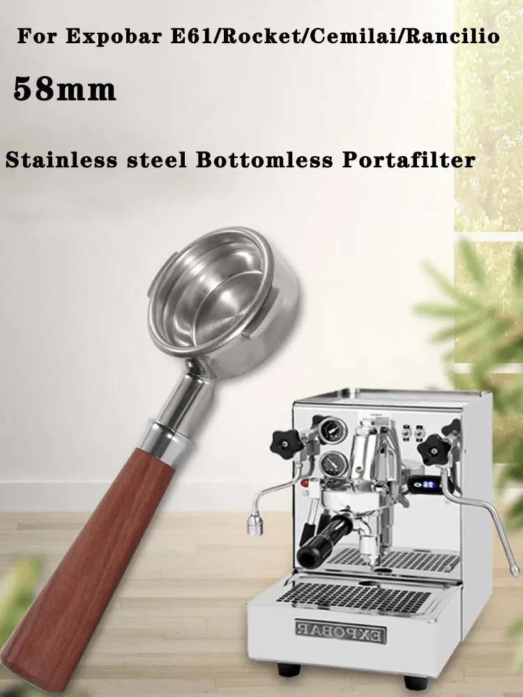 58mm Dual Spouts Portafilter For E61 Brew Head, Compatible With Gaggia ...