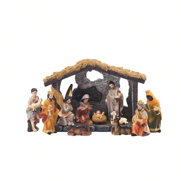 1set Christmas Nativity Set Classic Baby Jesus Birth Scene Decorative ...