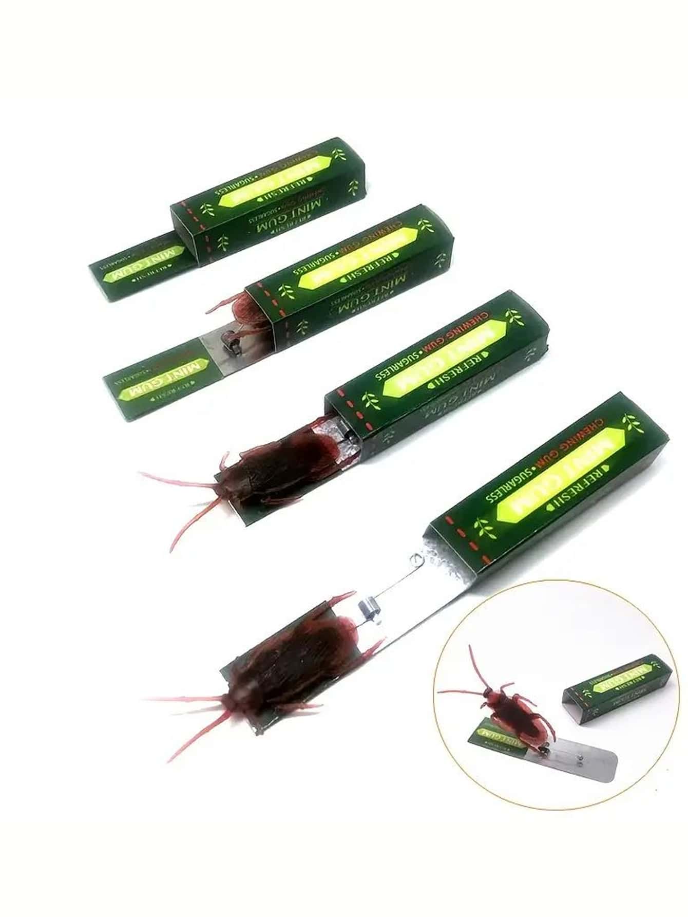 [random Stripes] Simulation Cockroach Chewing Gum, Creative Novelty Toy ...