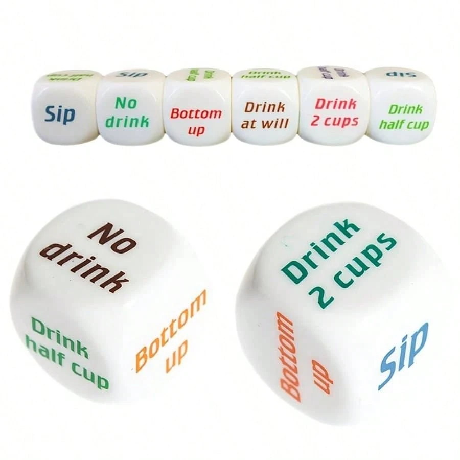 2 piezas Dados para beber: ¡Agrega diversión y emoción a tu próxima ...