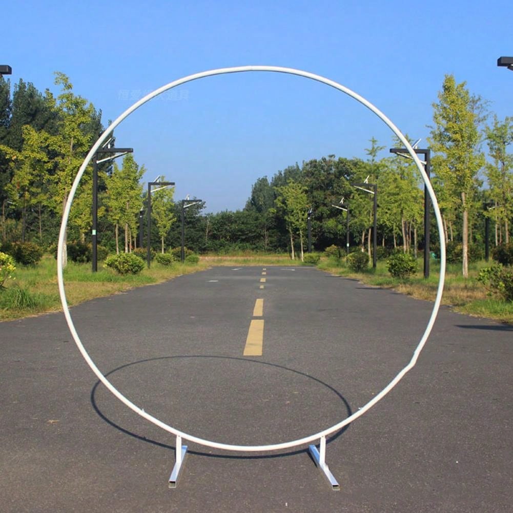 Round Balloon Arch Stand, 6.56 Feet Balloon Hoop Stand, Gold Metal ...