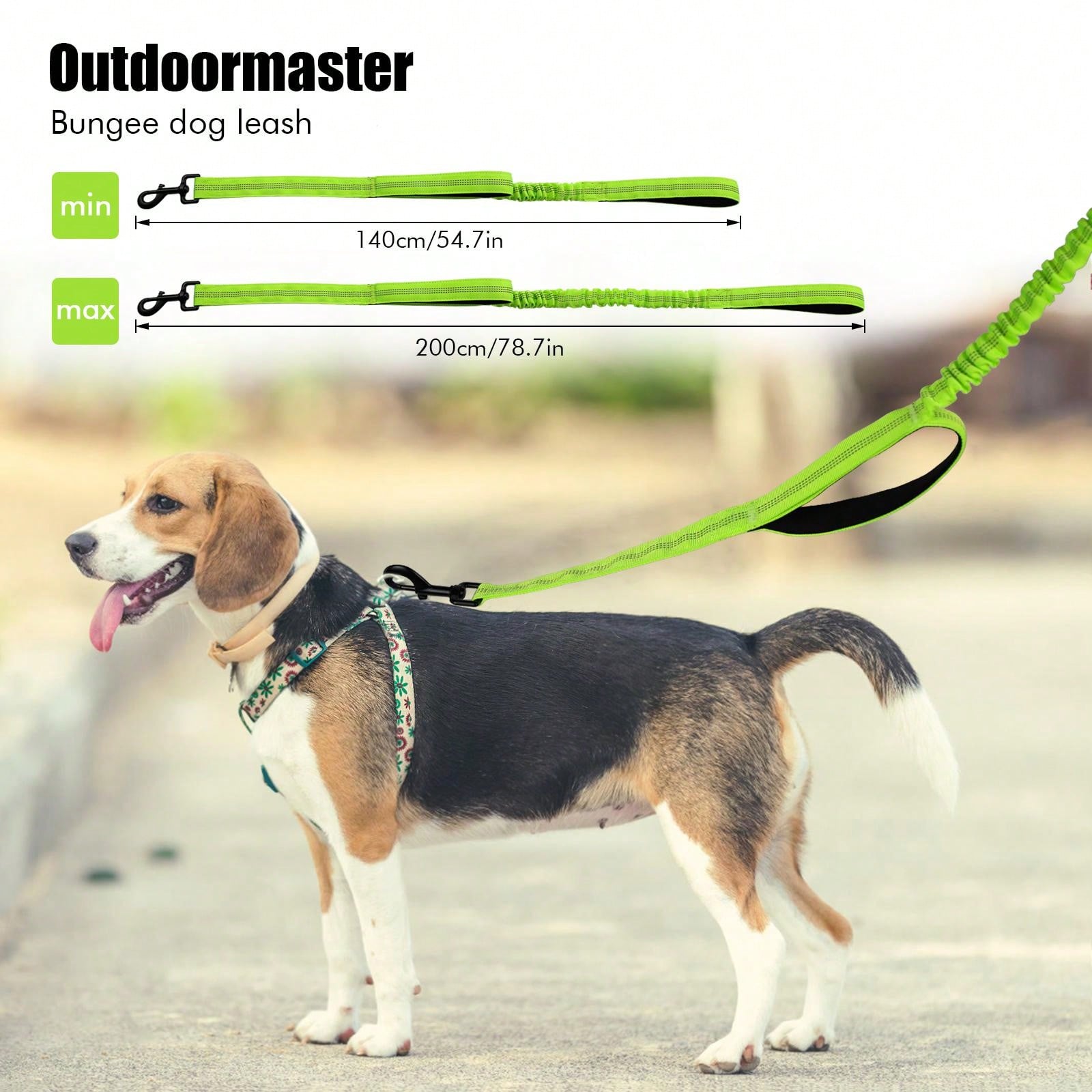 Bungee Dog Leash, Heavy Duty Dog Leash With Shock Absorption, 2 Padded ...