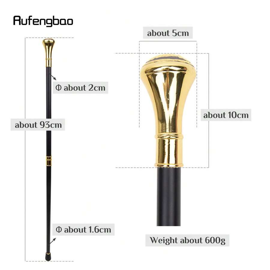 rufengbao Golden Phoenix Totem Relief Walking Cane Fashion Walking ...