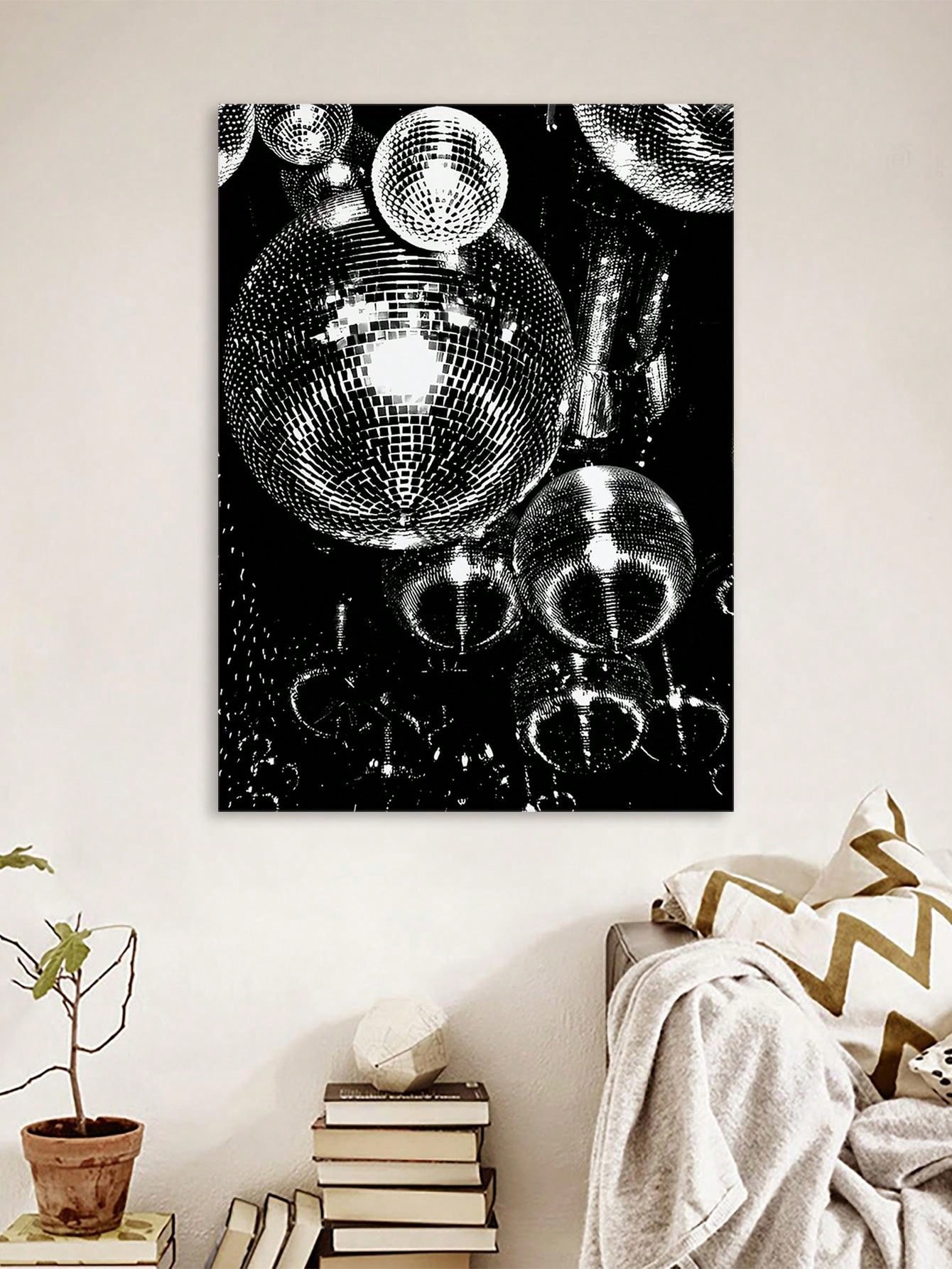 1pc, Party Canvas Decoration, Funny Disco Wall Art, Idea Gift, Disco ...
