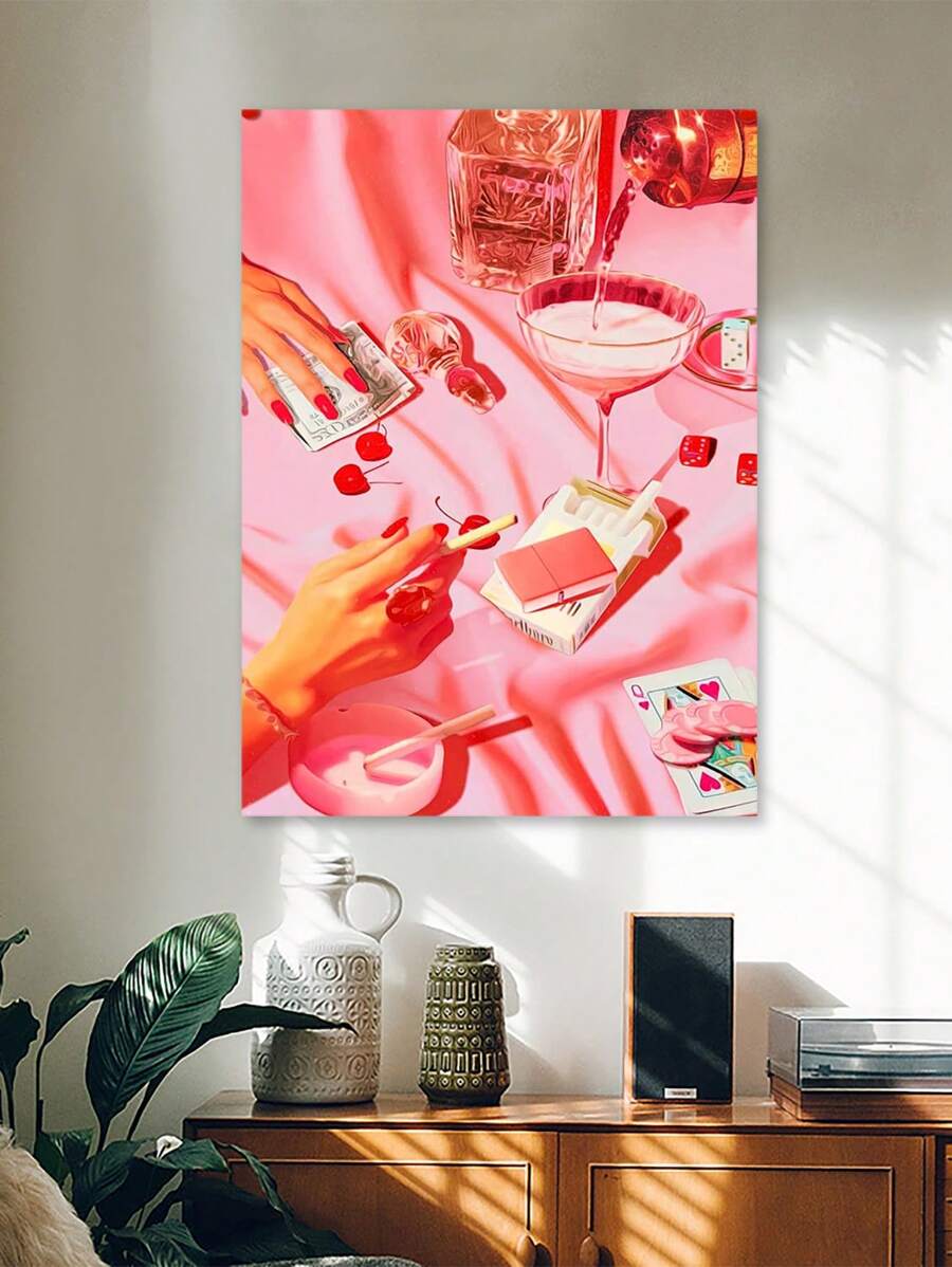 1 Pc, Party Canvas Decorations, College Girl Wall Art, Elegant Colorful ...