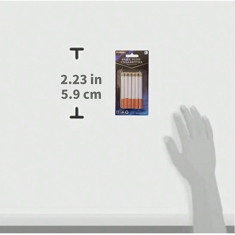 6 fake cigarettes | 1 size | white | 1 pack of fake puff cigarettes ...