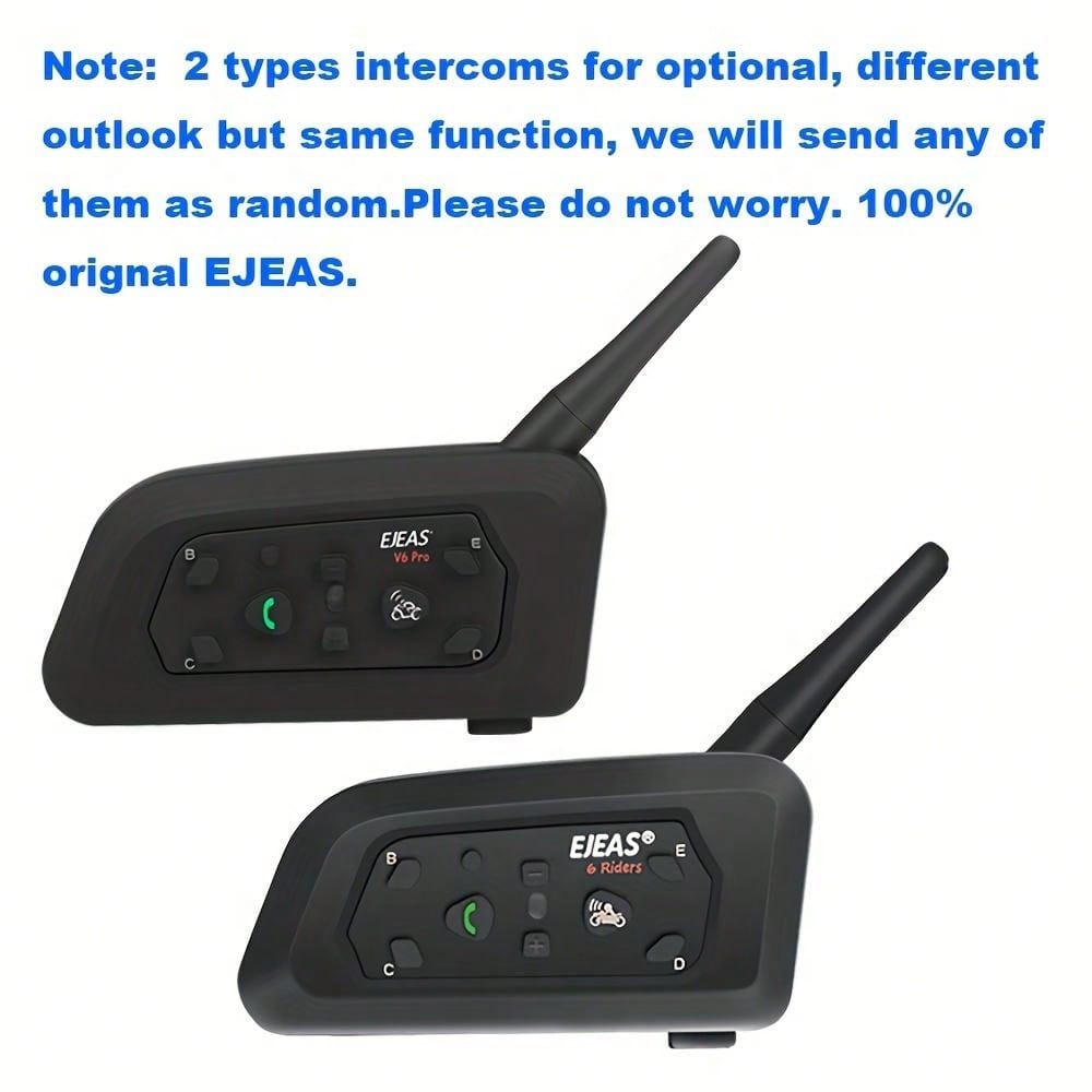 EJEAS V6 PRO Bluetooth intercomunicador para casco de motocicleta con ...