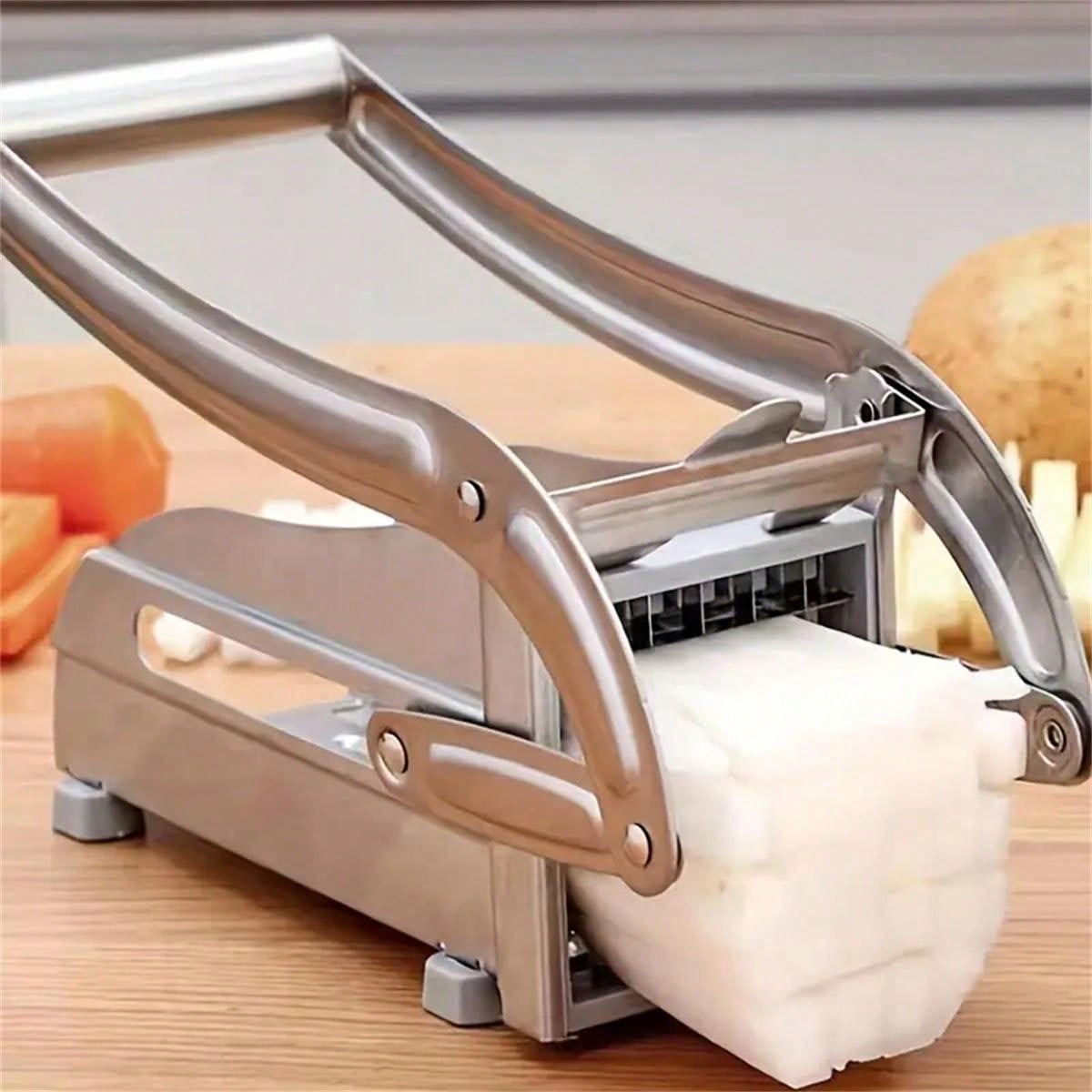 1pc Potato Cutter - Stainless Steel 2-Blade French Fry Slicer With No ...