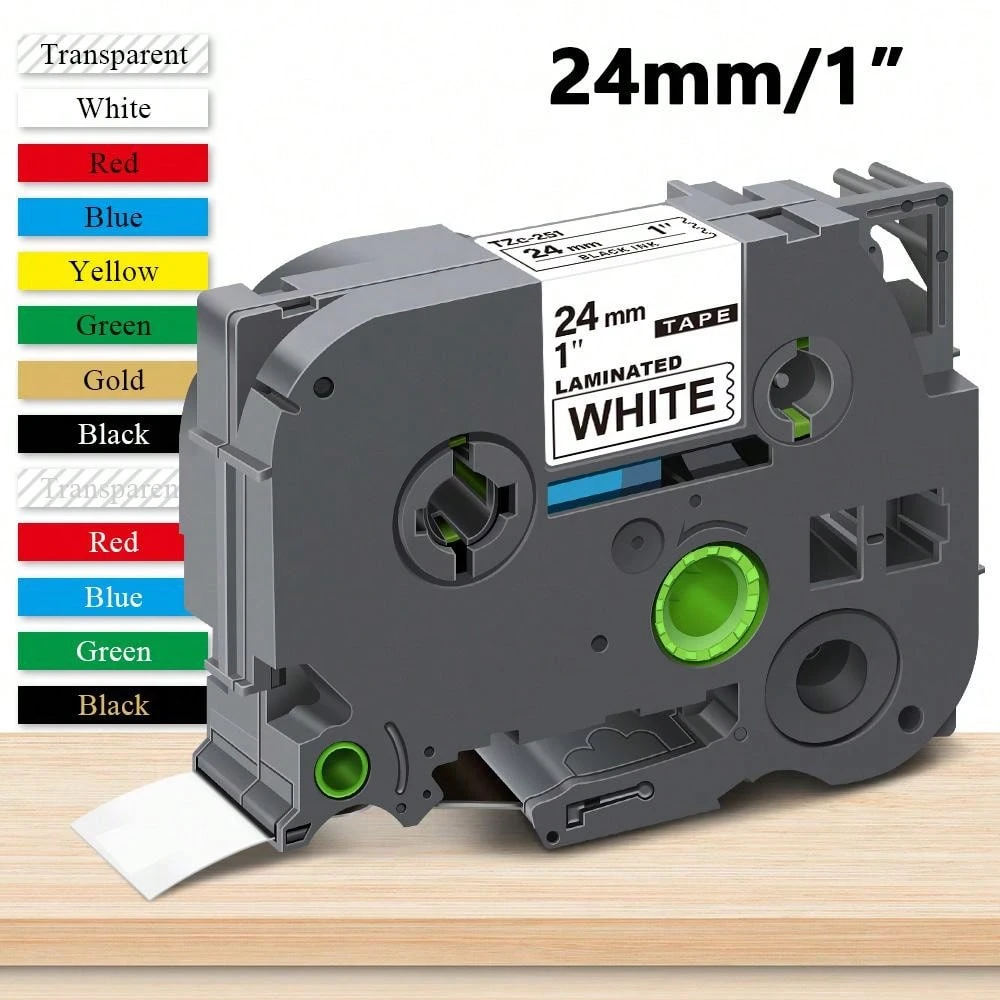 1pack 24mm Compatible Brother Label Tape TZe Label Cartridge tze251 tze151 tze-251 tze 251 ...