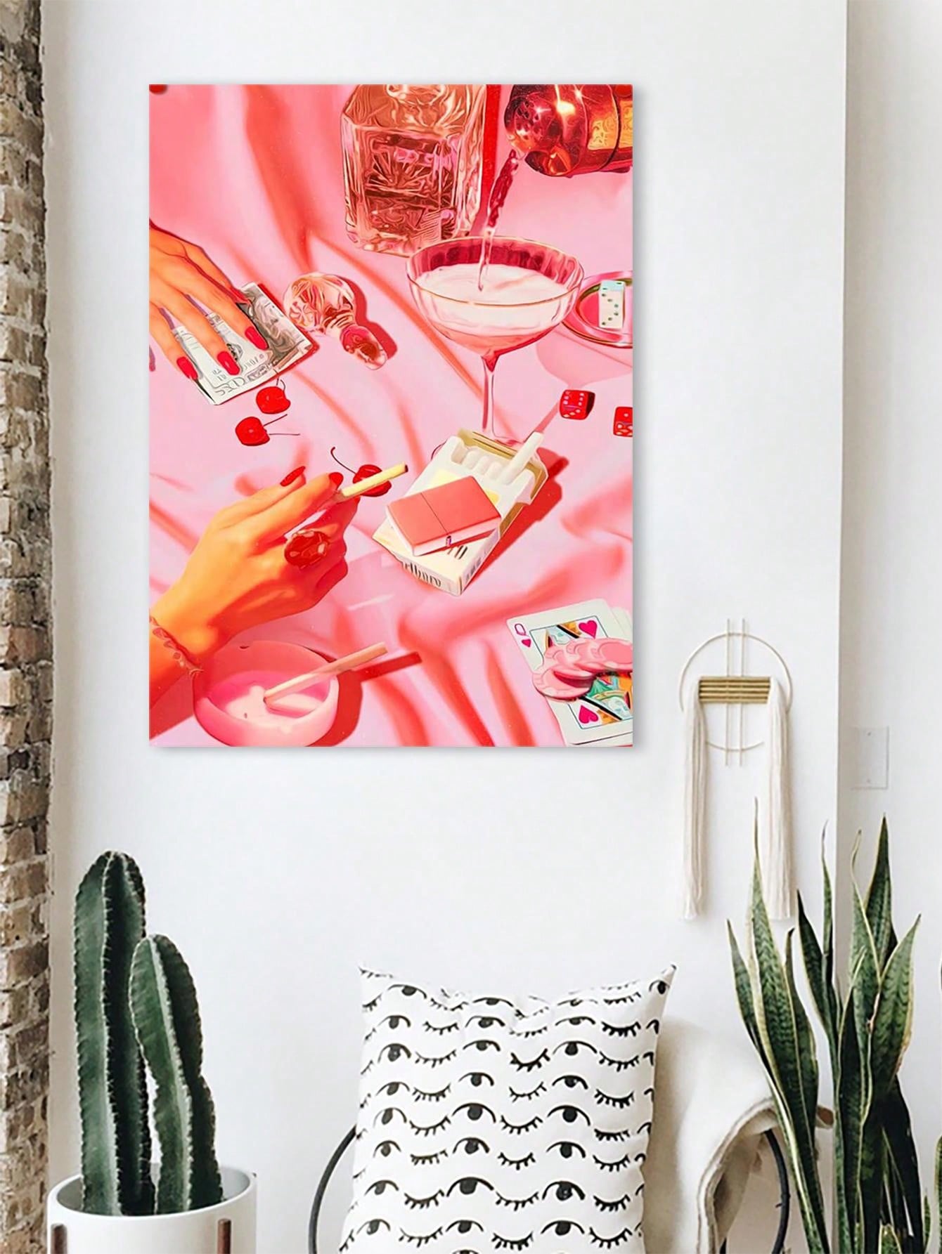 1 Pc, Party Canvas Decorations, College Girl Wall Art, Elegant Colorful ...