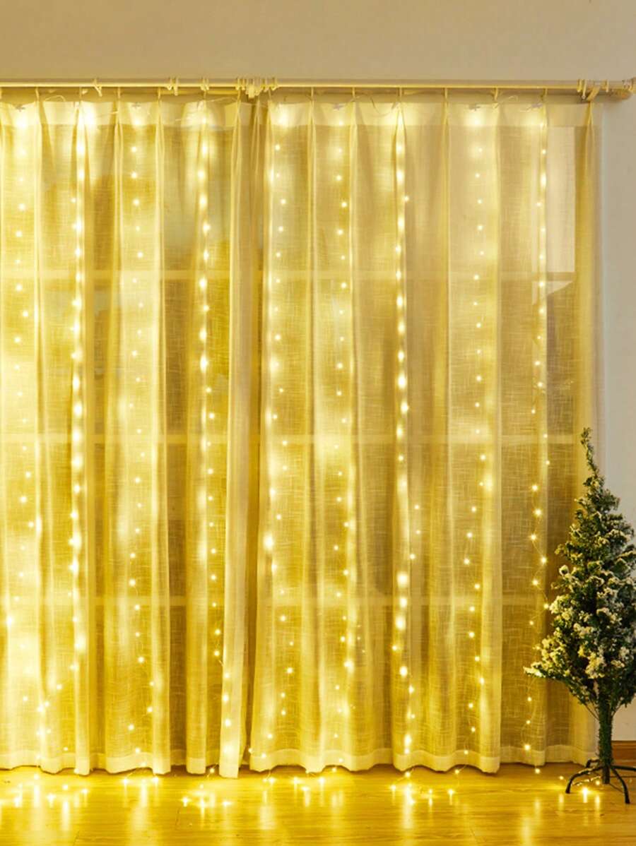 3x3 Meters Led Curtain Light With Remote Control And Usb Copper Wire ...