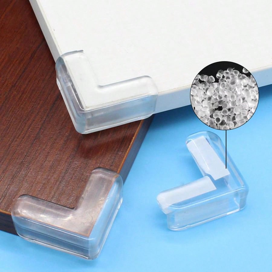 4pcs Transparent Thick Table Corner Guard With Silicone Cover For ...