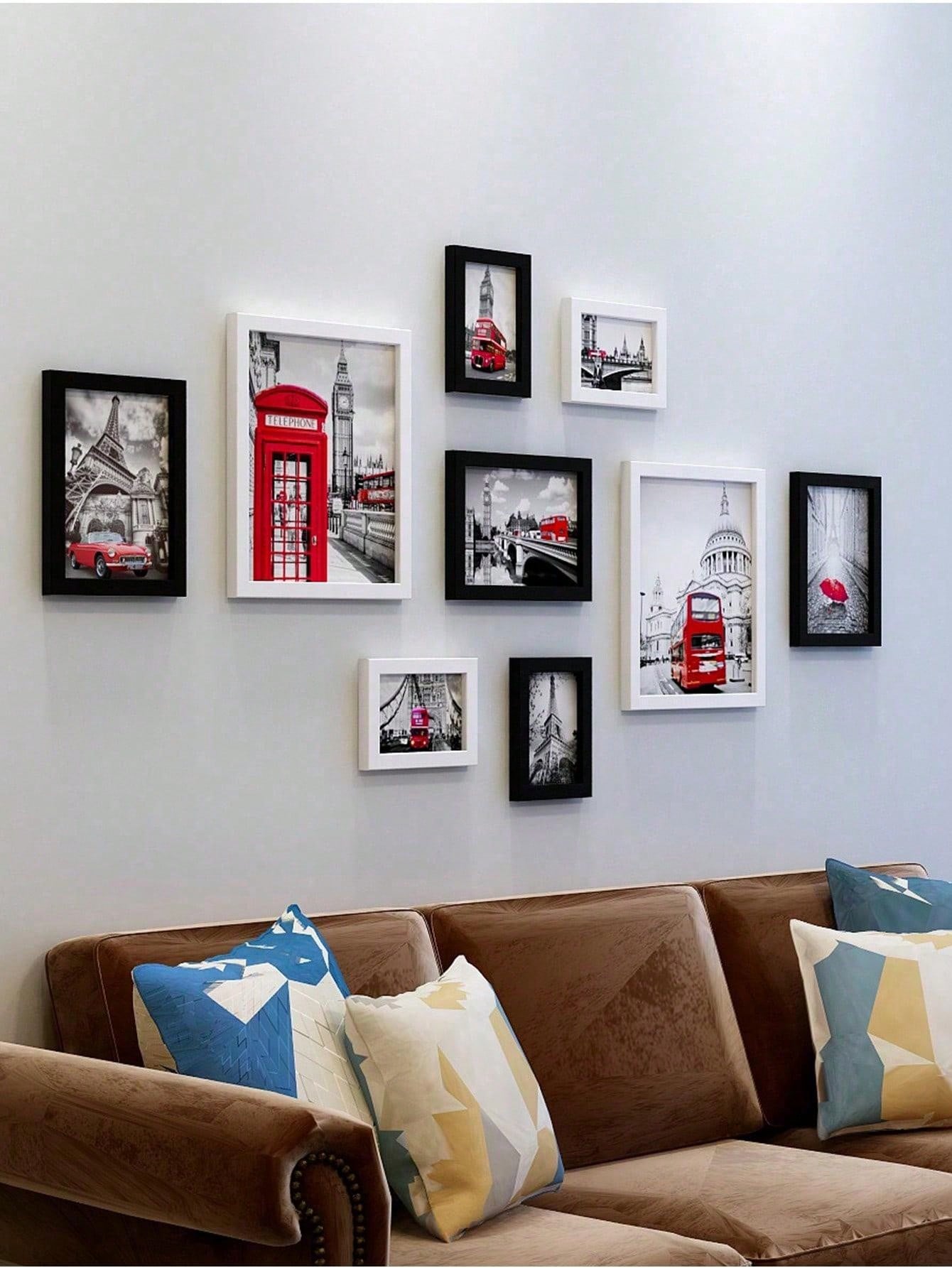 Creative Photo Frame Combination Wall Hanging Decoration Set For Living ...