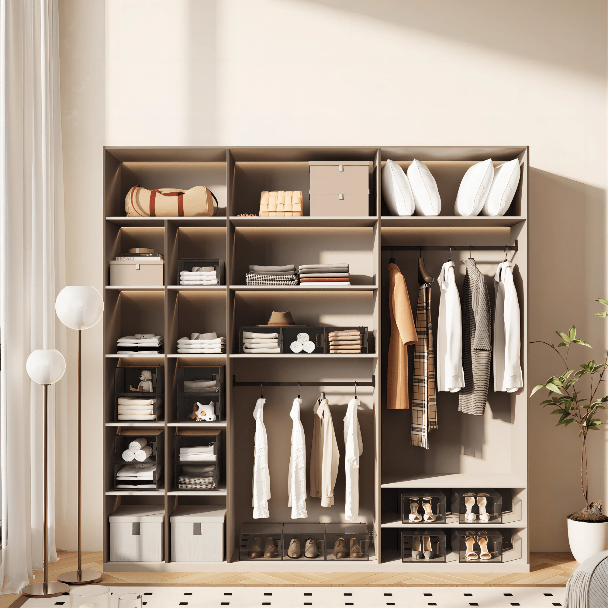 Pinkpum Large Shoe Organizer Storage Boxes For Closet, 12 Pack Clear ...