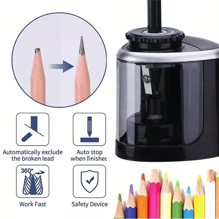 Portable Pencil Sharpener Electric Manual 2 In 1 Automatic Pencil ...