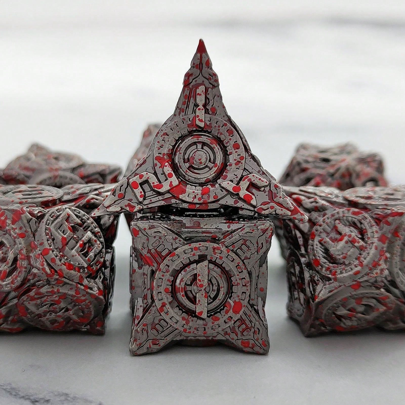 Metal Dice Set, Polyhedral Dice Set For Large Rpg Role-Playing Dice Mtg ...