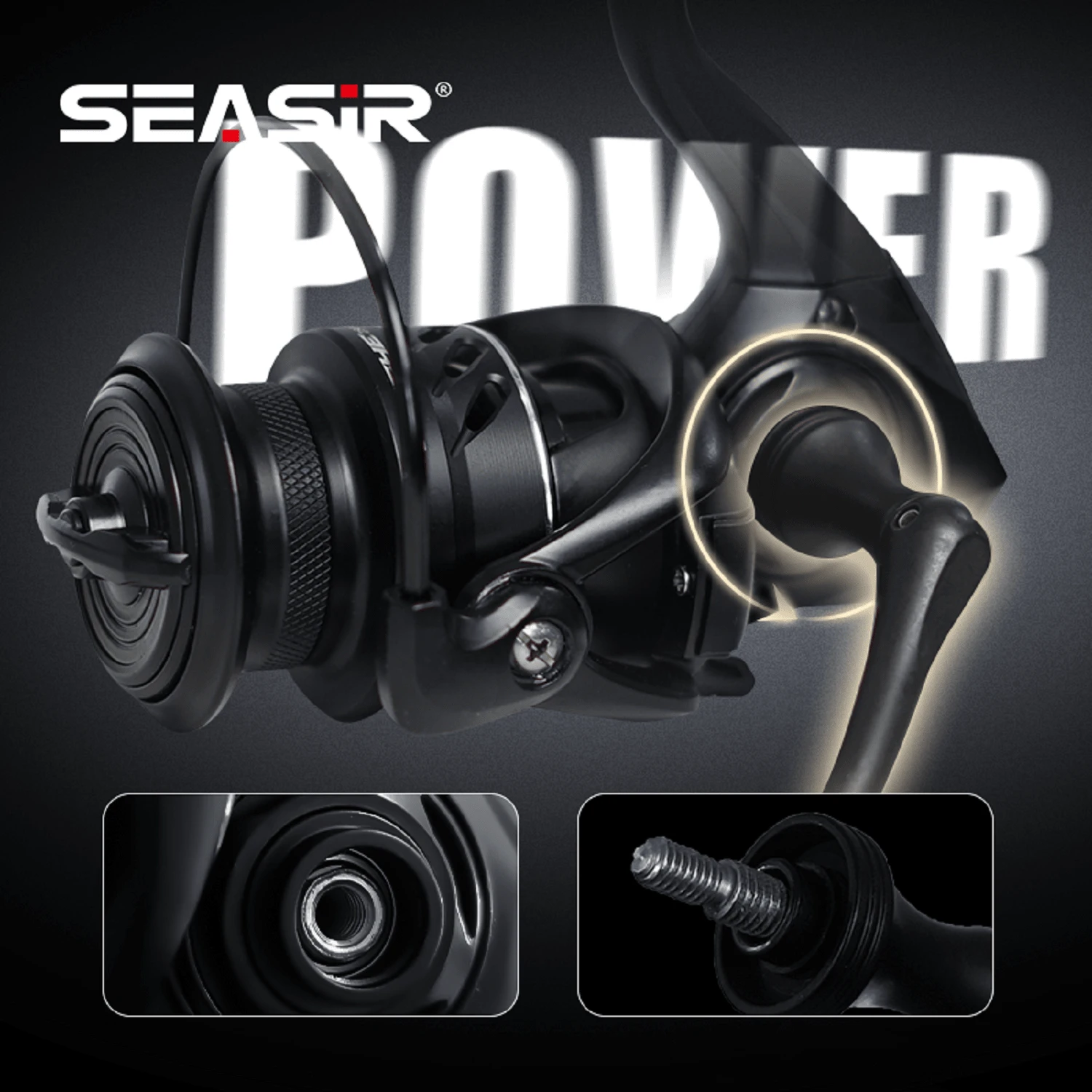 SEASIR 2023 SEASIR TINGHE 5+1 BB 10 KG Drag Seawater-Proof Metal Handle Enhanced Nylon Body ...