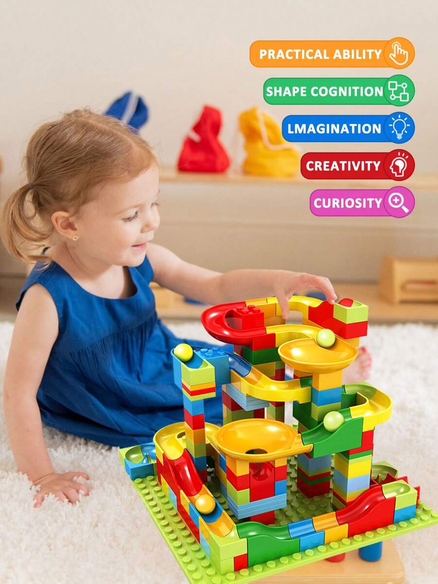 170Pcs Building Blocks Classic Big Blocks STEM Toy Bricks Set Kids Race ...