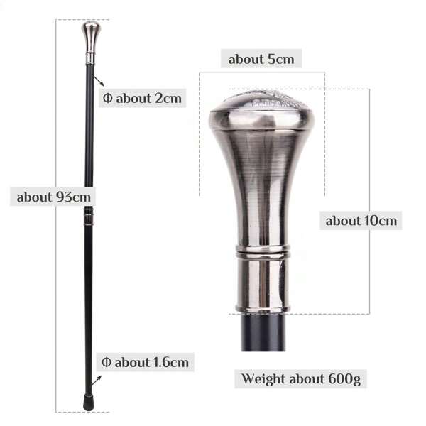 The Middle Ages Sword Cross Totem Relief Walking Cane Fashion Walking ...