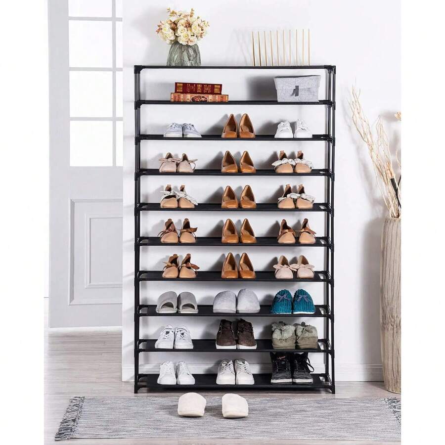 10 Tier Shoe Rack,Shoe Rack For Closet,30-50 Pairs Tall Shoe Rack ...