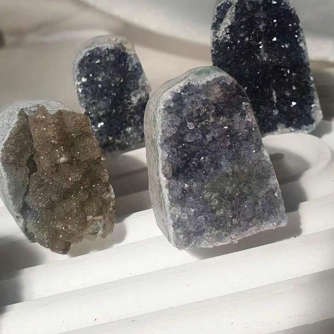 1pc Natural Amethyst Cluster Ornament, Amethyst Cave Raw Stone Mineral ...