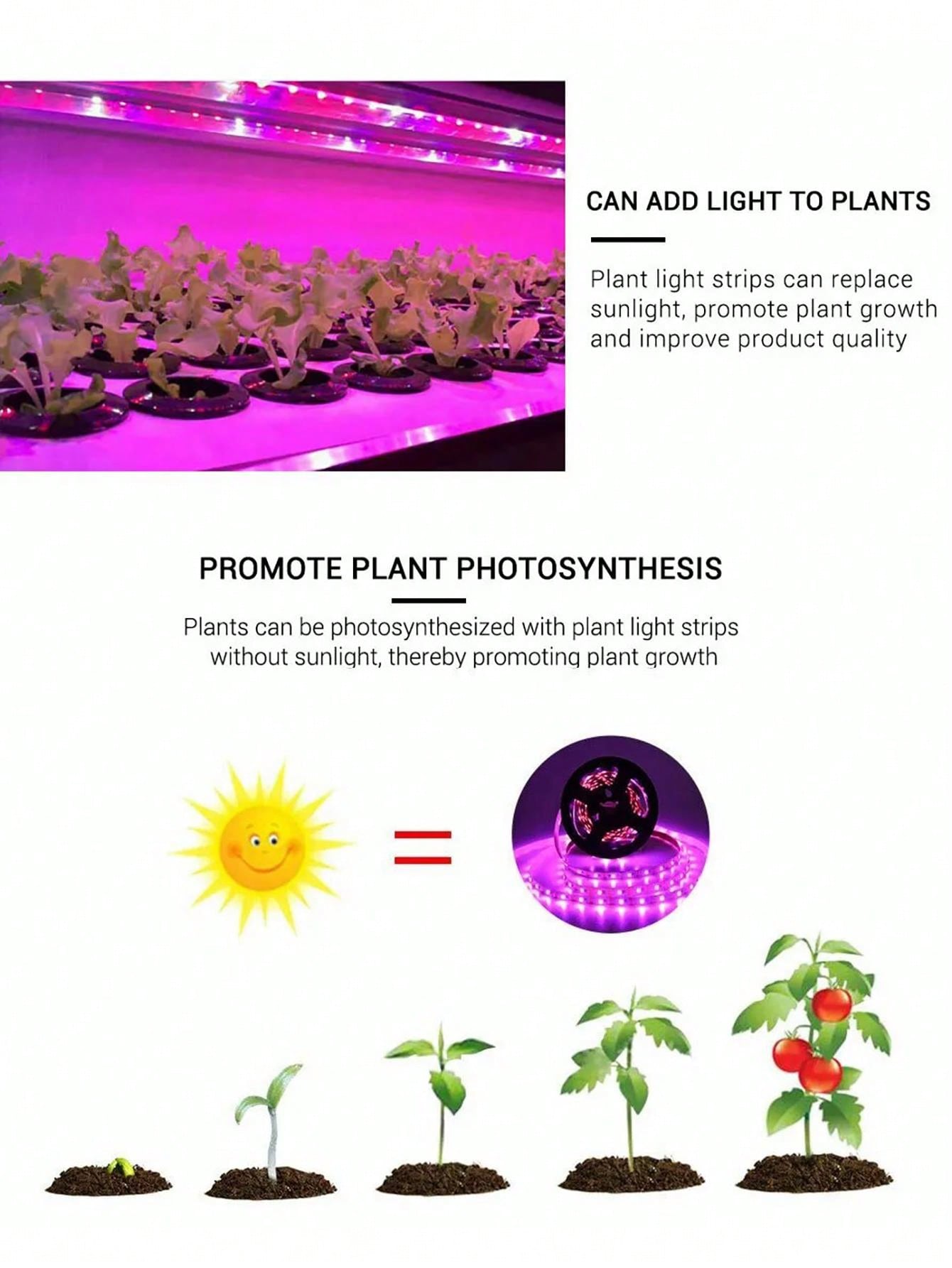 Plant Growing Led Strip Light 5v Usb Full Spectrum Waterproof Led Chip ...