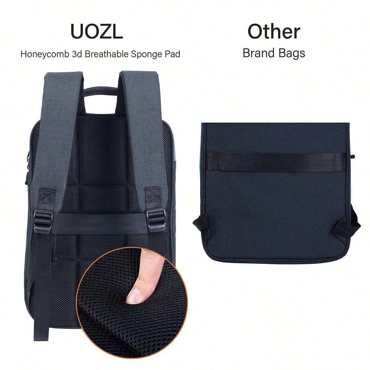 15.0 Inch Slim and Expandable Laptop Backpack Multi-Pocket Separate ...