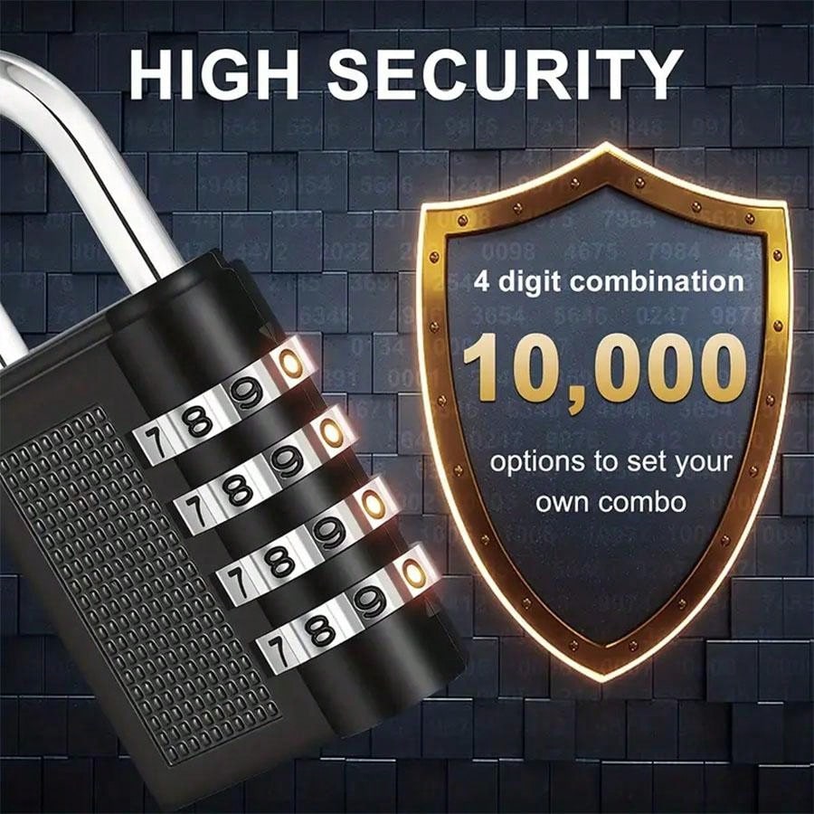 Password padlock waterproof and rust-proof suitcase lock locker bag gym ...
