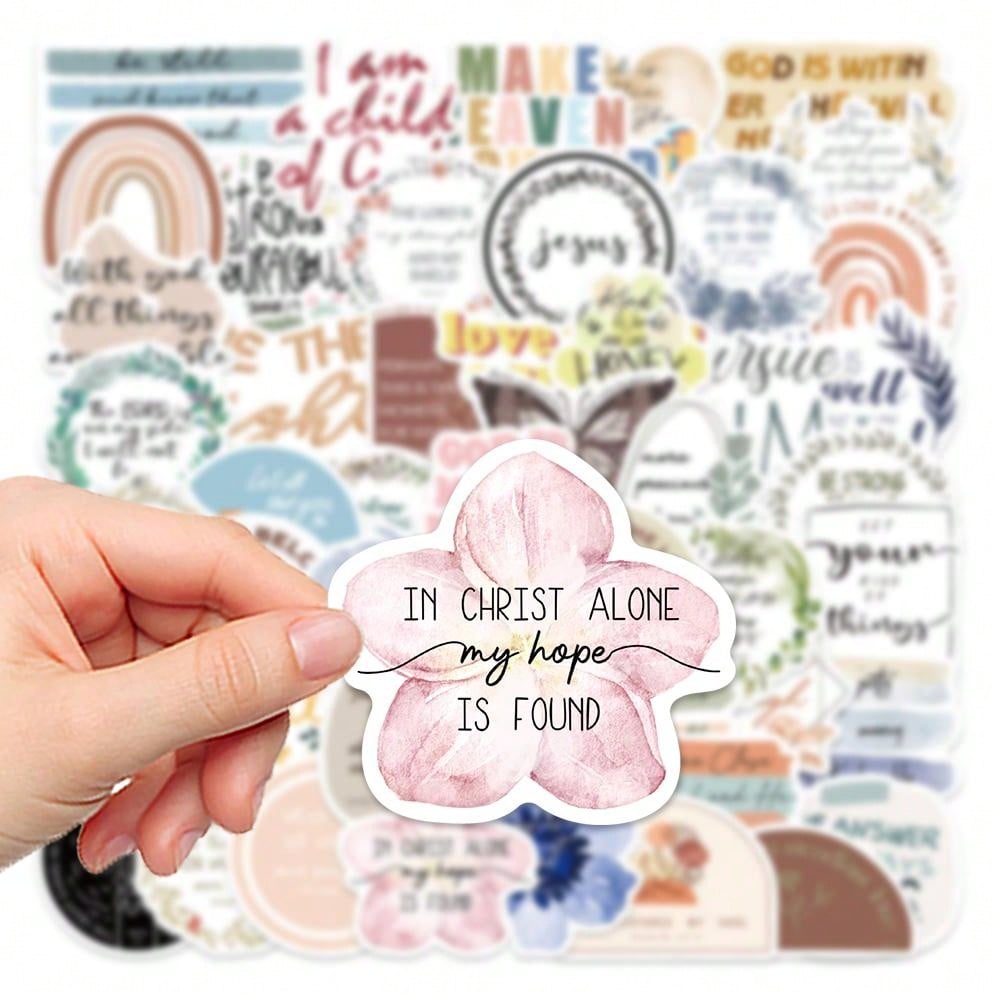50 Sheets Bible Quotes Stickers | SHEIN USA