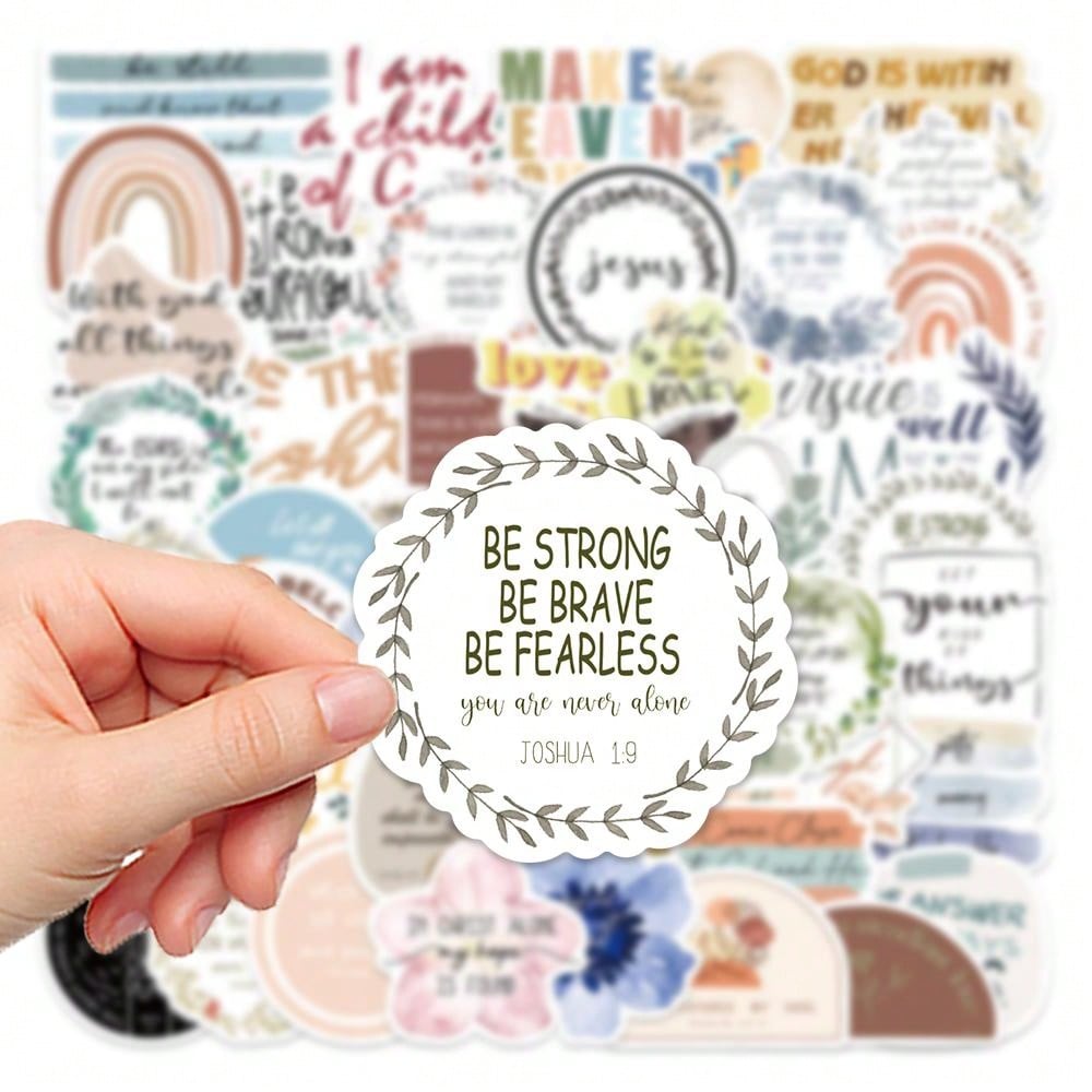 50 Sheets Bible Quotes Stickers | SHEIN USA