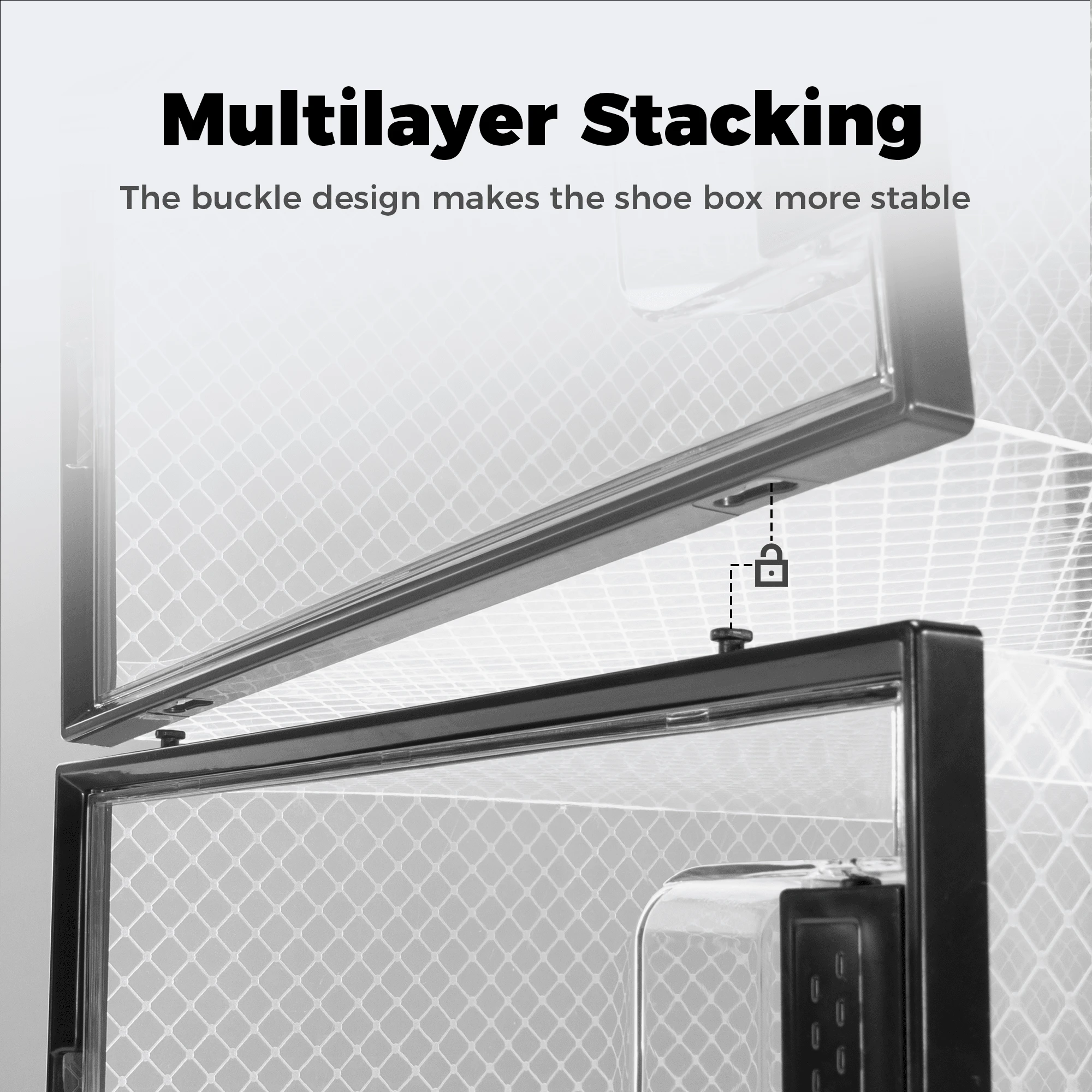 Pinkpum Large Shoe Organizer Storage Boxes For Closet, 12 Pack Clear ...