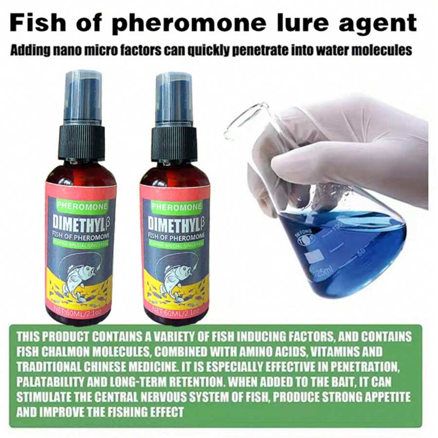 60ml Fish Bait Attractant Spray, Fishing Additive For Both Freshwater ...