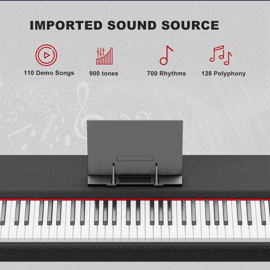 UMOMO UMO-713 88 Key Weighted Keyboard Piano with Thick Triangular ...