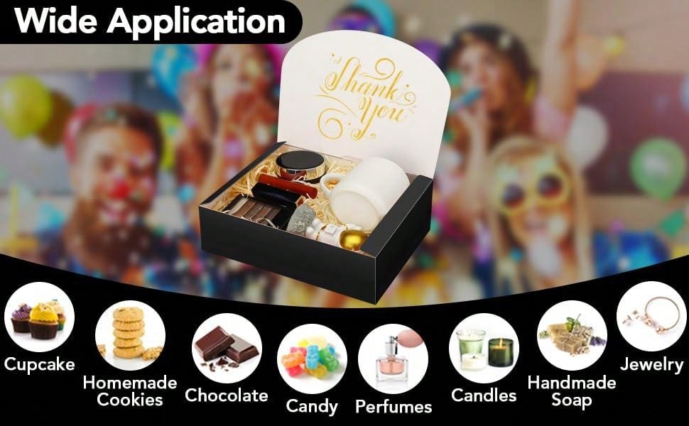 5pcs/set Gift Boxes With Lids, Black 10.6 X 7.8 X 3.5 Inch Gift Boxes ...