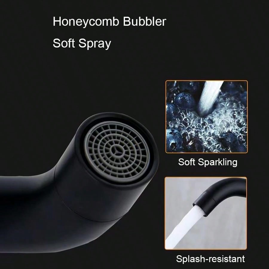 Stainless Steel High-style Black Water Tap For Above Counter Bathroom ...