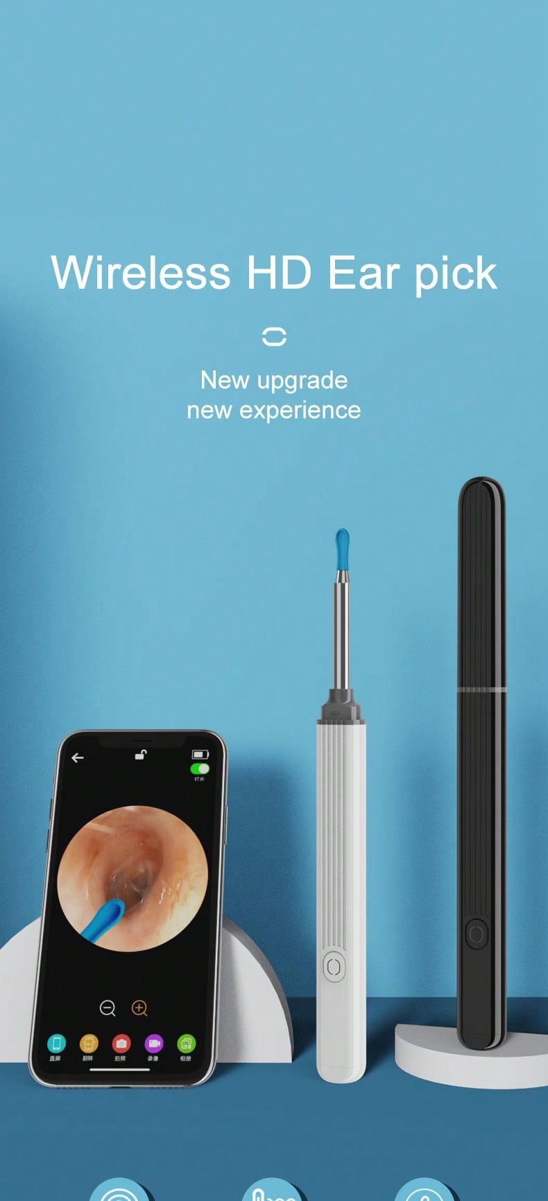 1pc Charging Visual Ear Spoon Ne3 Ear Digging Spoon, Wireless Smart Ear ...