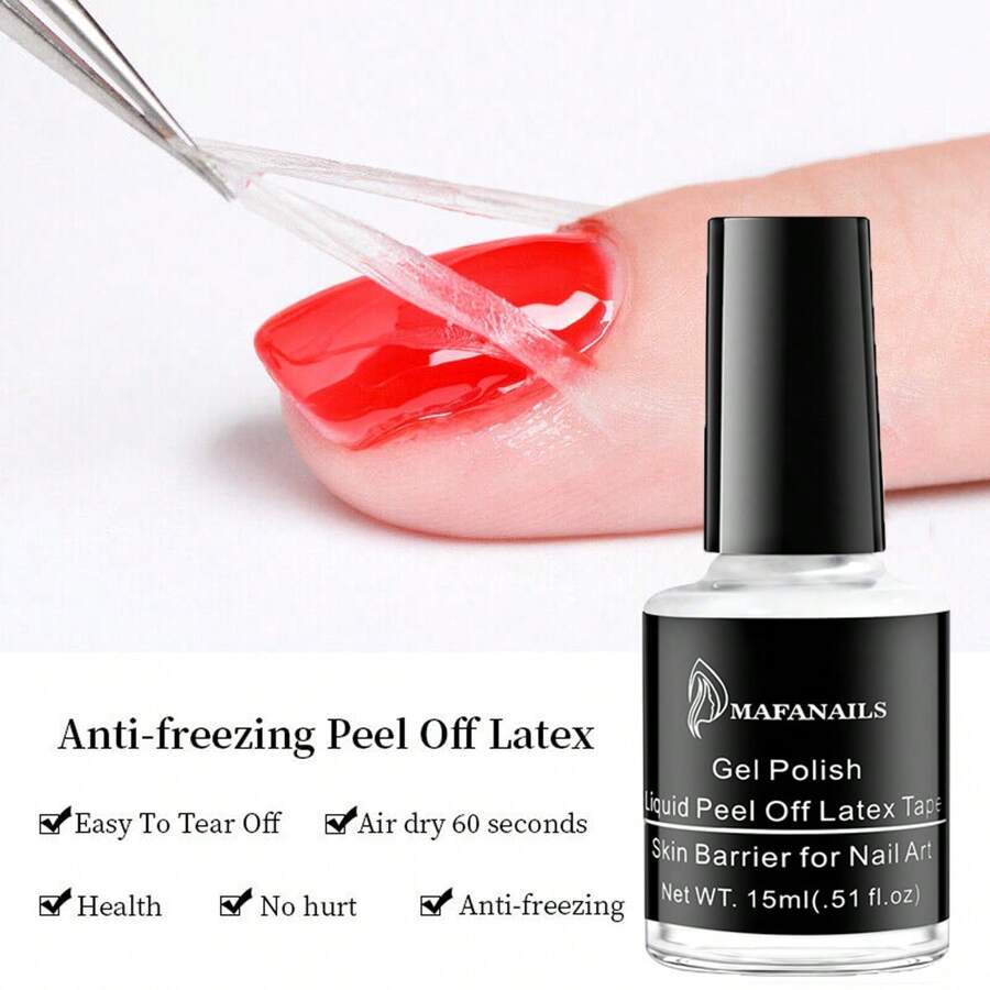 1PC 15ml Pink/White/Blue Peel Off Nail Anti-Overflow Glue Moisturizing ...