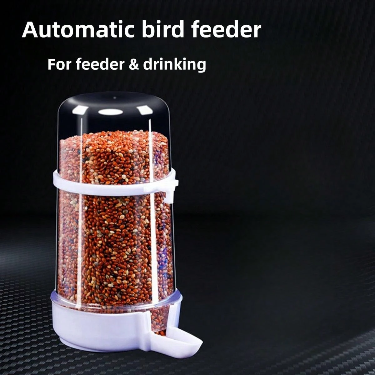 1 Pieza Blanco Espesado Comedero Automático De Agua Para Pájaros ...