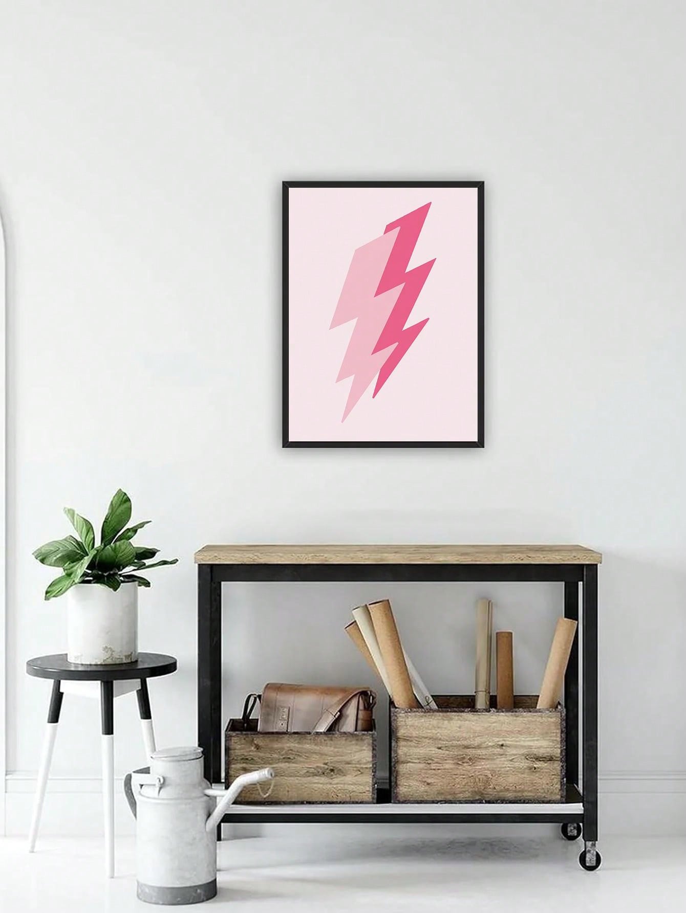 1pc Pink Lightning Poster Lightning Bolt Poster for Trendy Pink Room ...