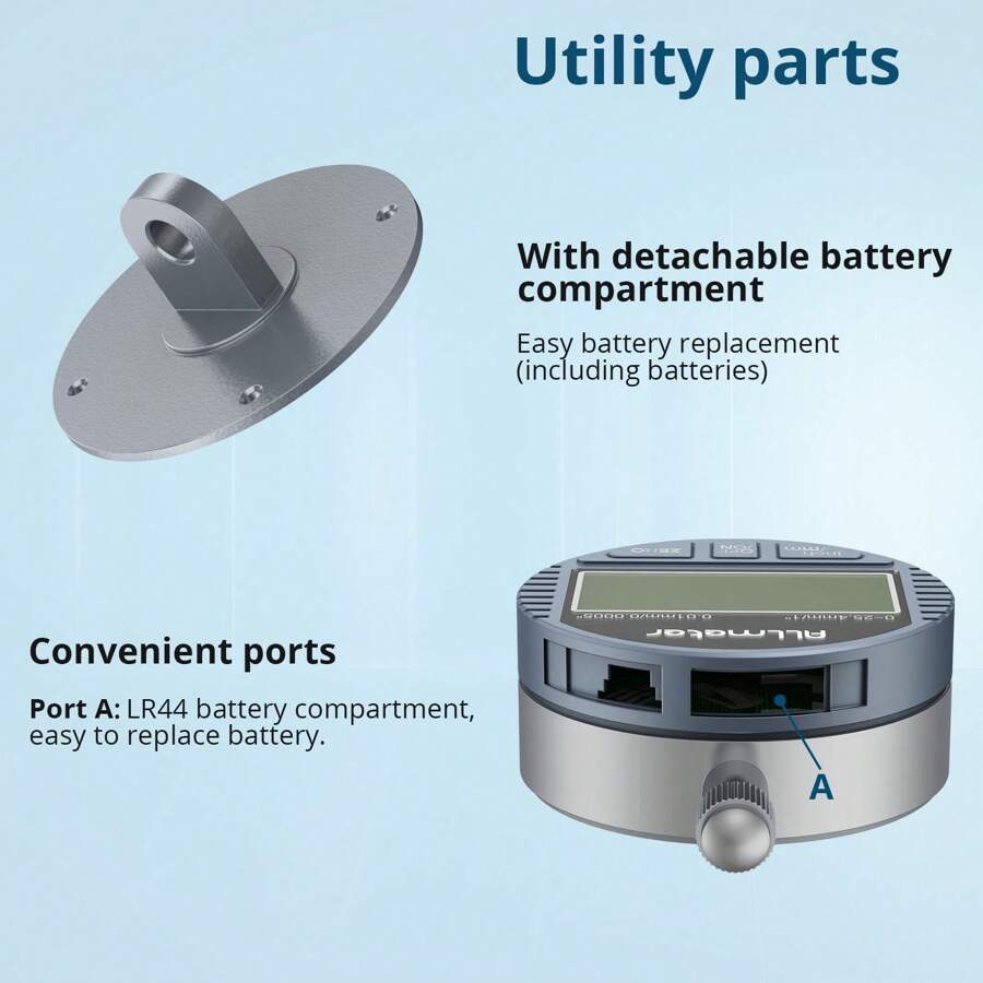 DTI Digital Dial Indicator 0.01/.0005'' Digital Probe Indicator Dial ...