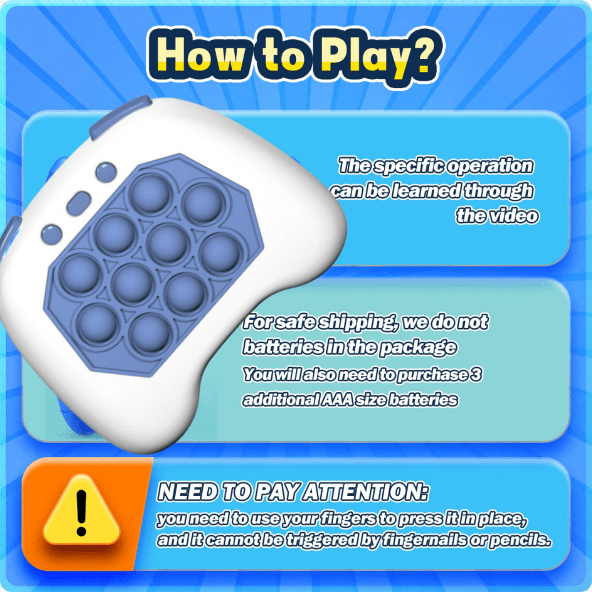 Fast Push Game | Game Light Up Fidget Toy | The Fidget Game | Quick ...