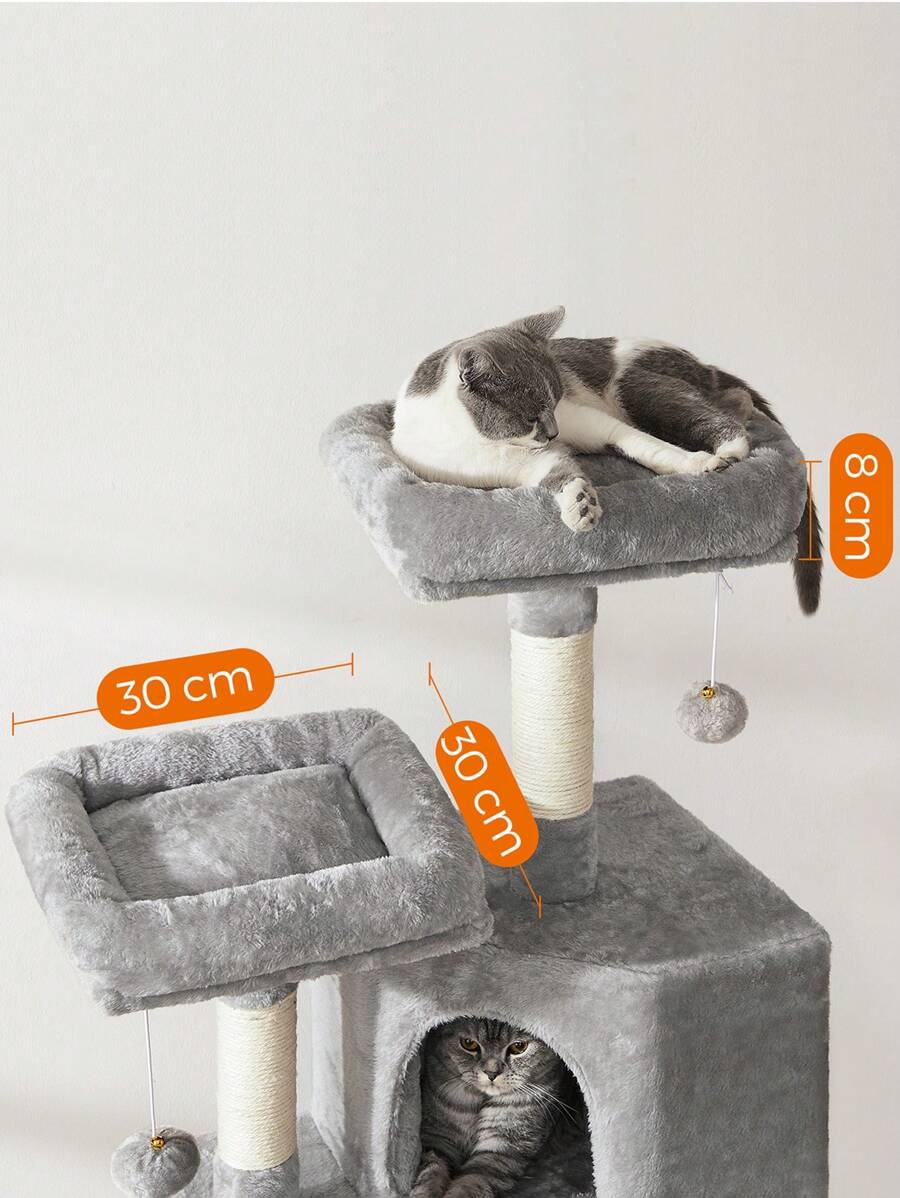 Feandrea Cat Tower, Cat Tree For Indoor Cats, 45.3-Inch Cat Condo With ...