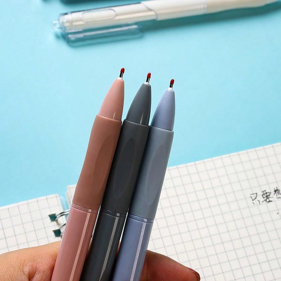 10 Multicolour pens,Press neutral pen, Black ink, Morandi Color ...