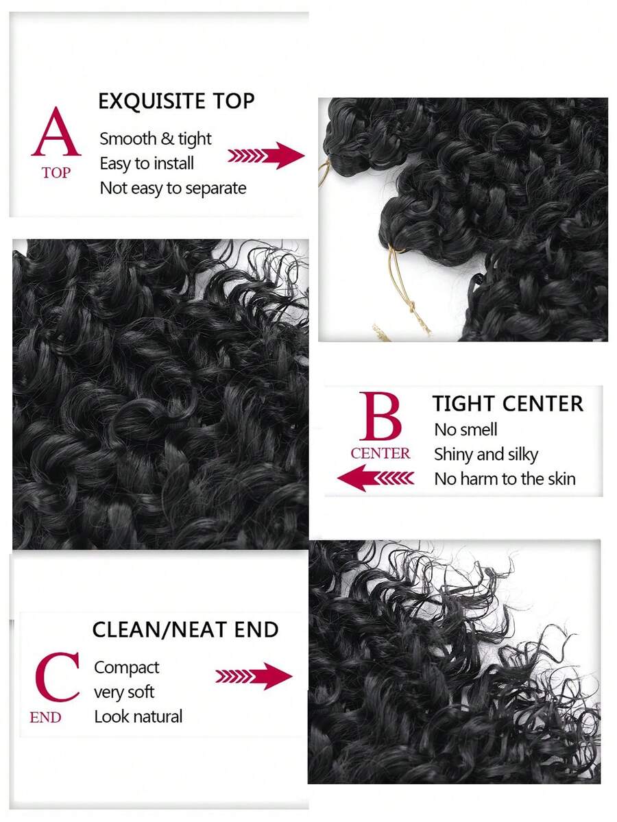 10 Inch GoGo Curl Crochet Hair Deep Wave Ocean Wave Crochet Braids Hair ...