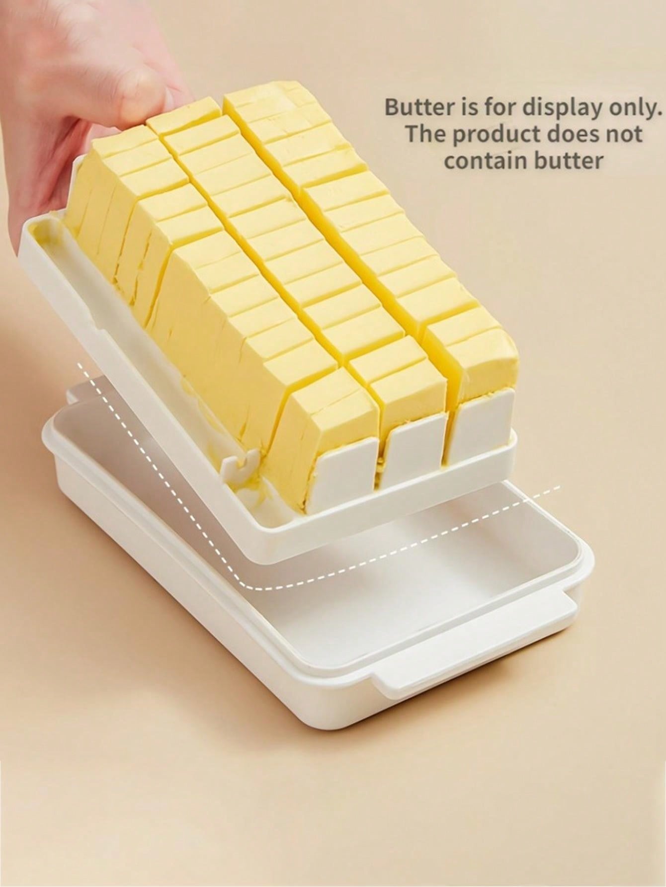 1pc White Butter Slicer Box With Lid For Cheese, Tofu, Butter And ...