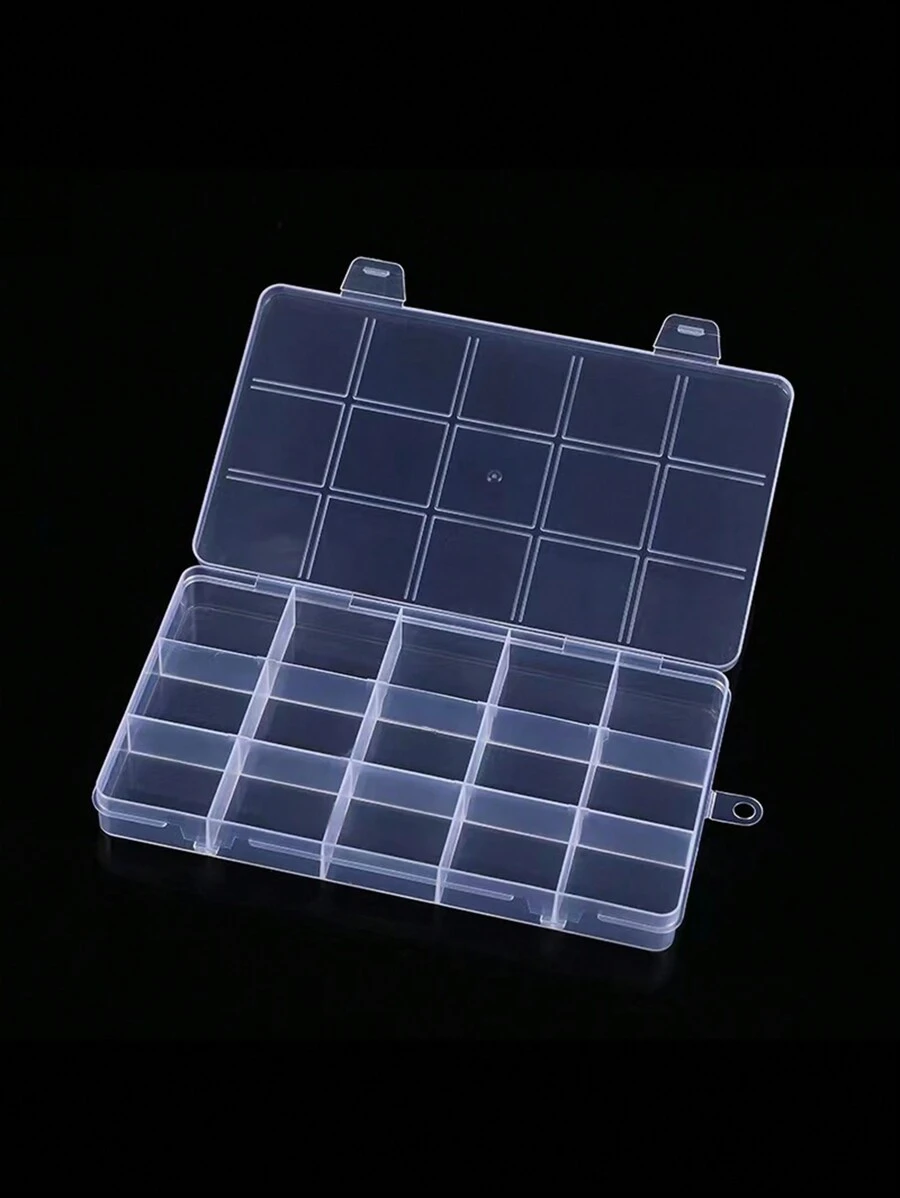 15 Grids Clear Plastic Storage Box, 1pc Small Craft Organizer Box ...