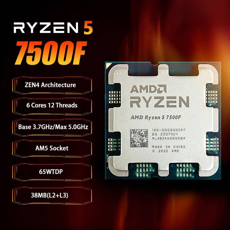 7500F Ryzen5 AMD nboard