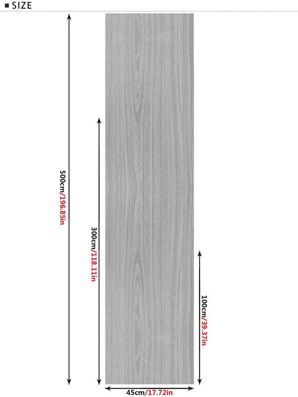 1pc Realistic Grey Wood Grain Wallpaper, Self Adhesive For Home ...